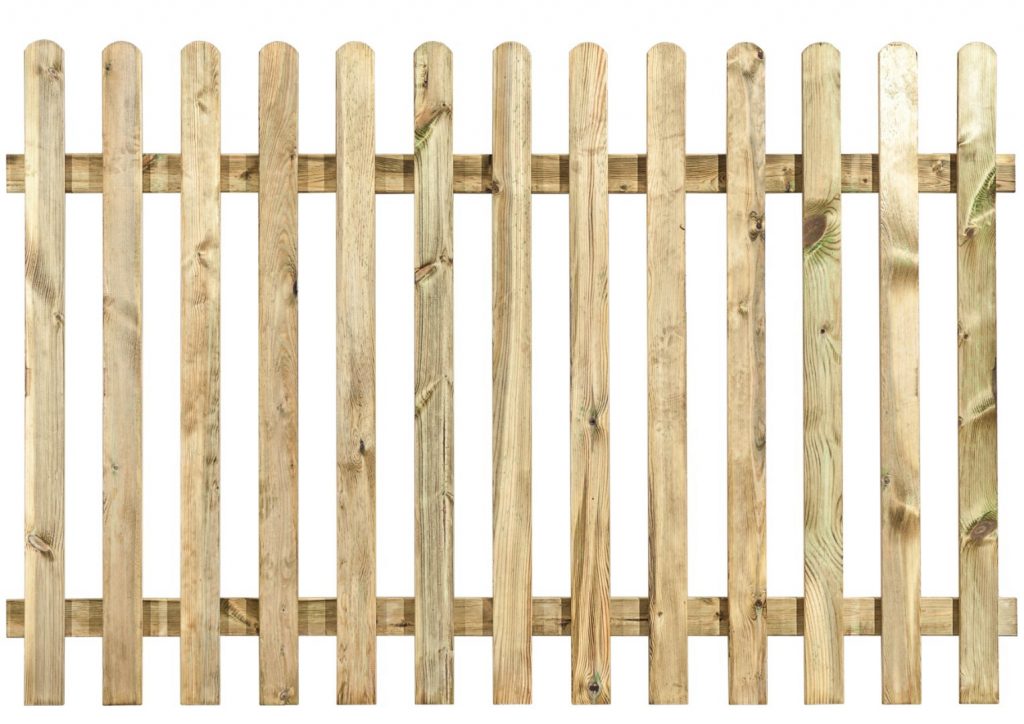 Green Treated Round Top Picket Fencing 1830 x 900mm